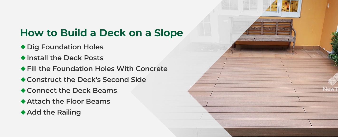 How to Install Decking on a Slope - Newtechwood
